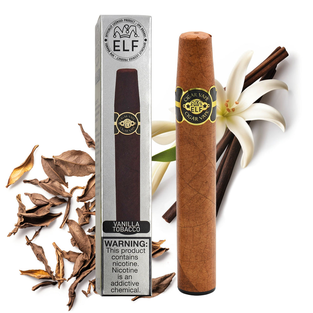 Vanilla Tobacco E-Cigar by Elf | Single Disposable Cigar Vape